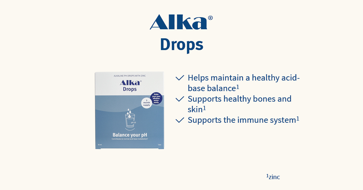 Alka Drops | Alkaline acid-base drops with zinc | pH booster drops